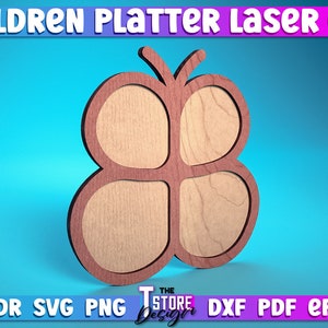 Children Platter Laser Cut | Kids SVG Design | Platters Laser Cut Files ...