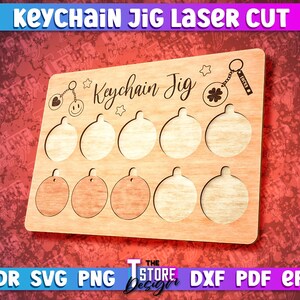 Keychain Jig Laser Cut SVG Design | Keychain Engraver SVG File | Wooden ...