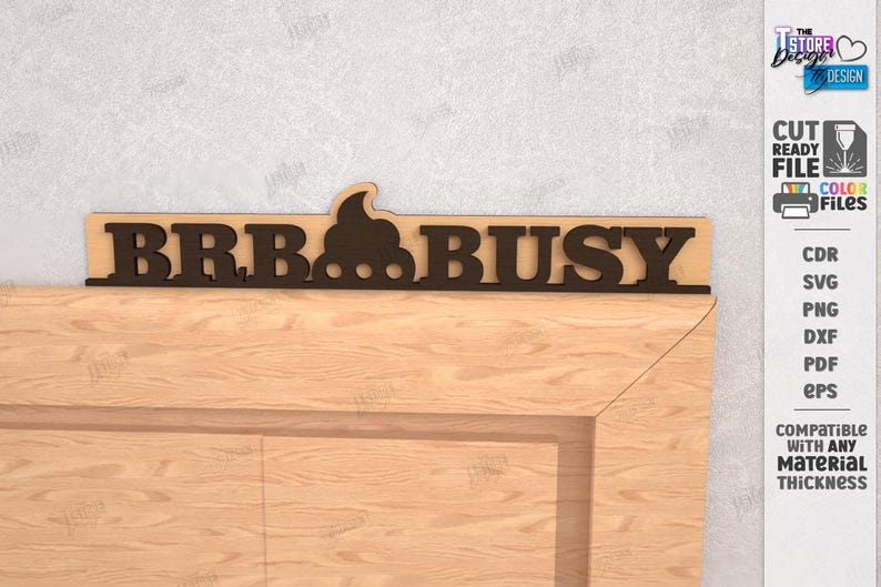 Funny Bathroom Door Corner Decor, Sarcastic Wooden Signs, Bathroom ...