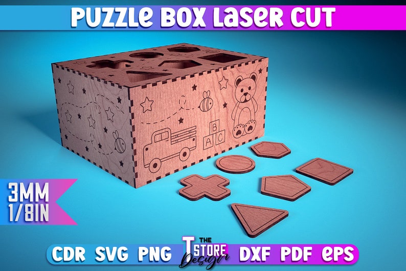 Puzzle Box Laser Cut Bundle | Puzzle Laser Design | Laser Cut SVG ...