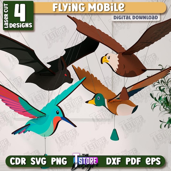 Mobile Moving Bird - Etsy UK