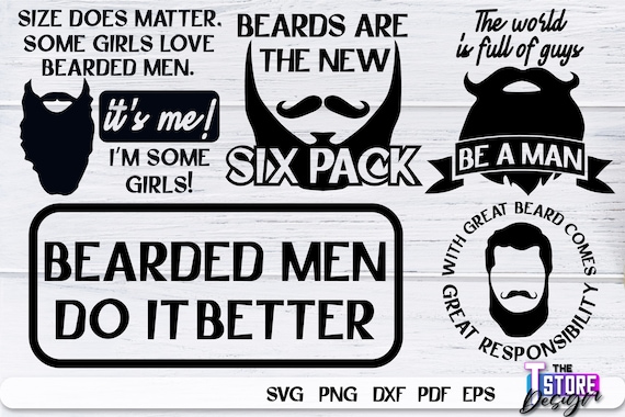 Funny Beards Quotes Beard SVG Design | Funny Quotes SVG Design