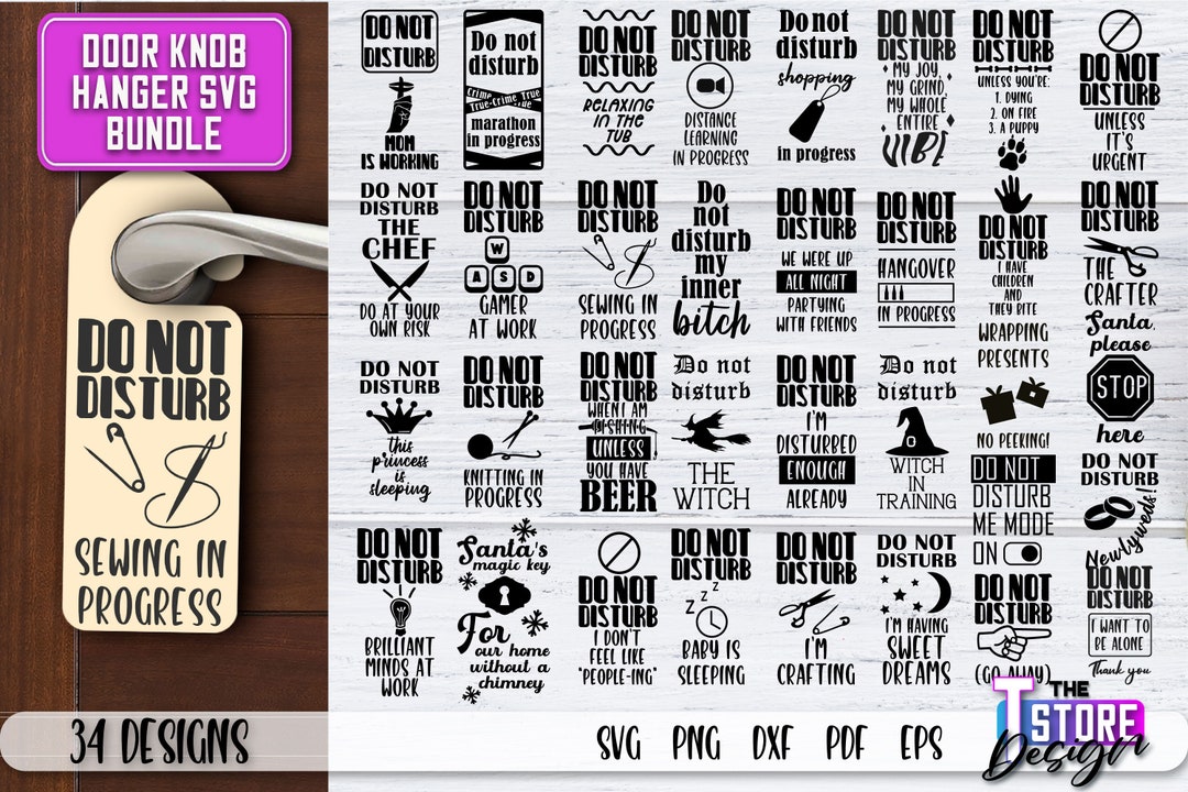 Door Knob Hanger SVG Bundle Door Knob Design Funny Sayings - Etsy