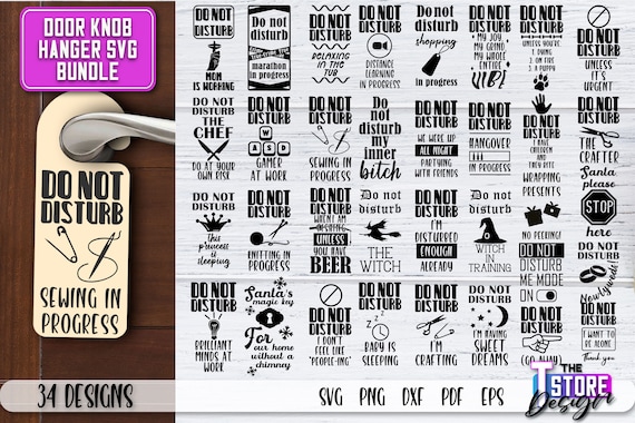 Door Knob Hanger SVG Bundle Door Knob Design Funny Sayings - Etsy