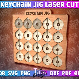 Keychain Jig Laser Cut SVG Bundle | Keychain Engraver SVG File | Wooden ...