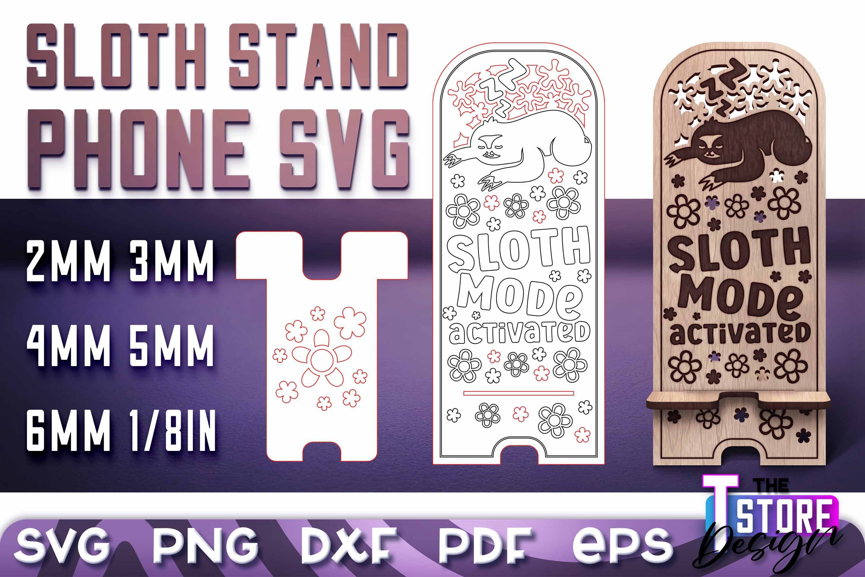 Sloth Phone Stand Laser Cut SVG Cell Phone Stand SVG Bundle - Etsy