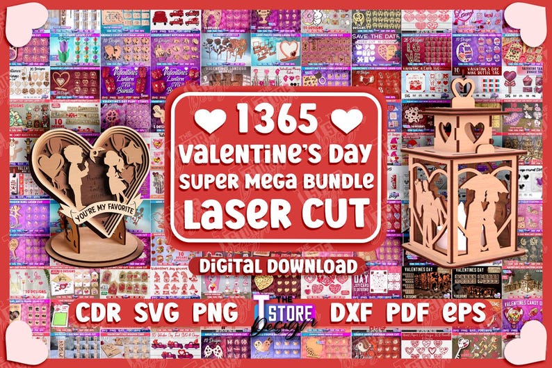 Super Huge Valentines Day Mega Bundle, Valentine's Day Laser Cut Mega ...