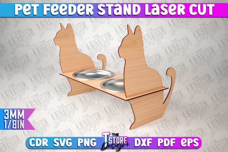 Pet Bowls Stand SVG | Pet Feeder Stand Laser Cutting Files | Pet Feeder ...