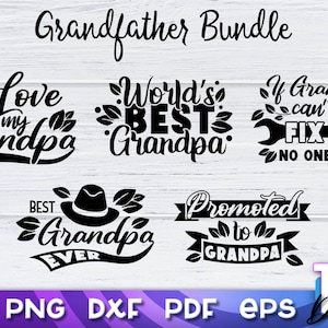 Grandpa SVG Bundle | Grandparents SVG Bundle | Grandfather SVG - Etsy