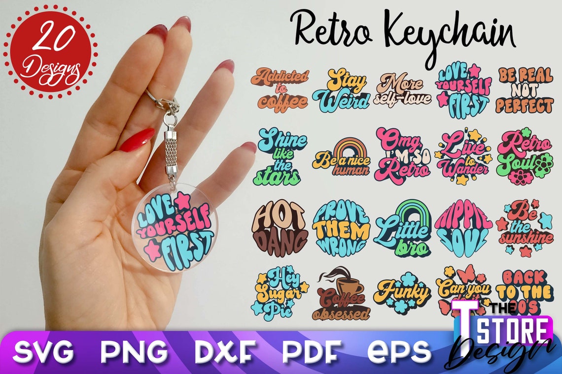 Retro Quotes Keychain SVG Bundle | Funny Keychain Quotes SVG V.1 - Etsy