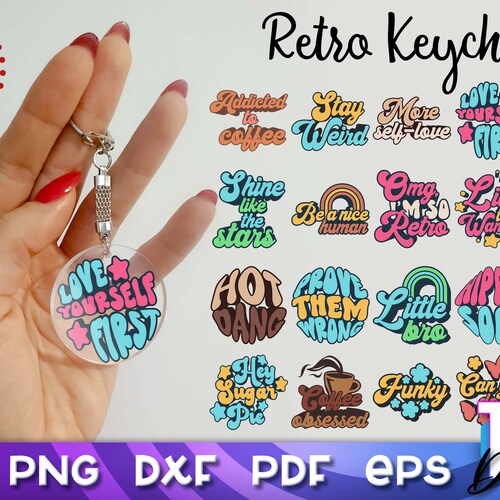 Retro Quotes Keychain SVG Bundle Funny Keychain Quotes SVG - Etsy