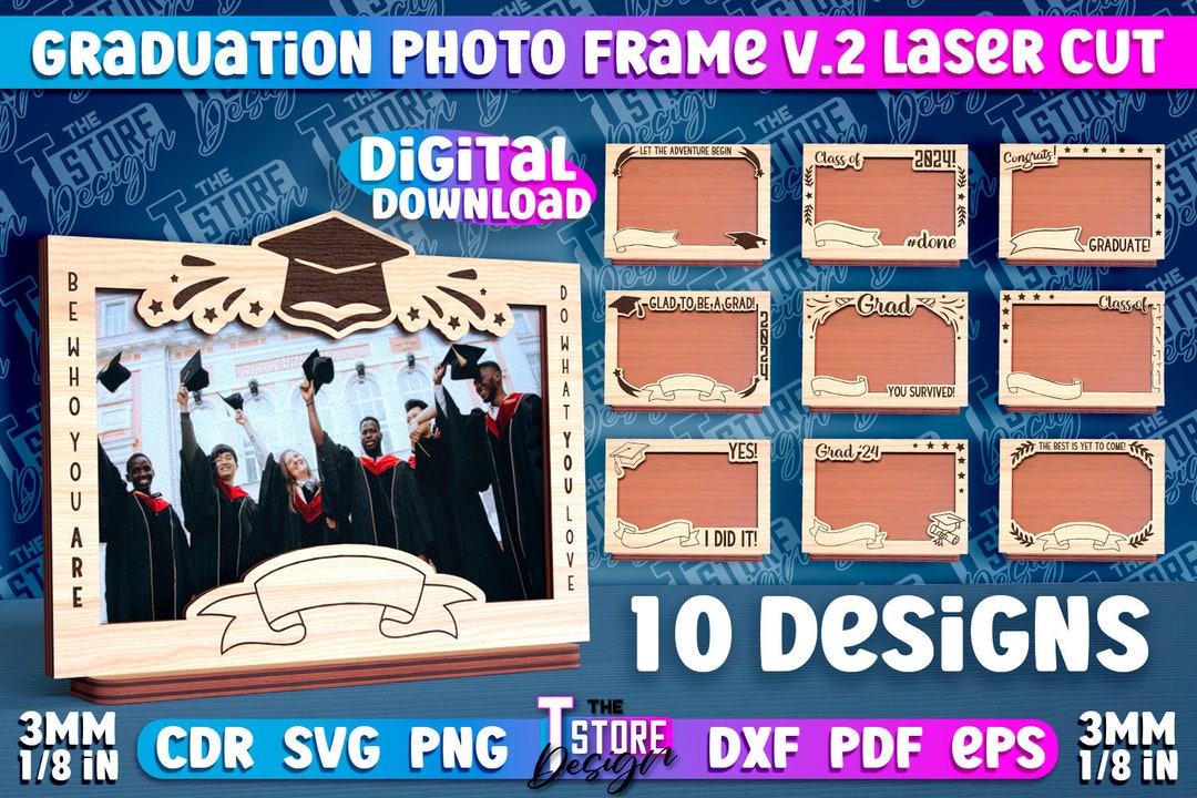 Buy Class of 2024 Photo Frames Laser Cut SVG, Graduation Photo Frame ...