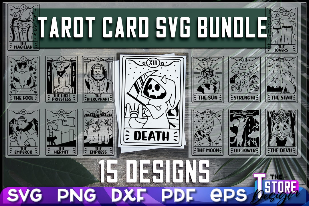 Tarot Cards SVG Bundle | Tarot Cards Design | Funny Tarot Bundle Svg ...