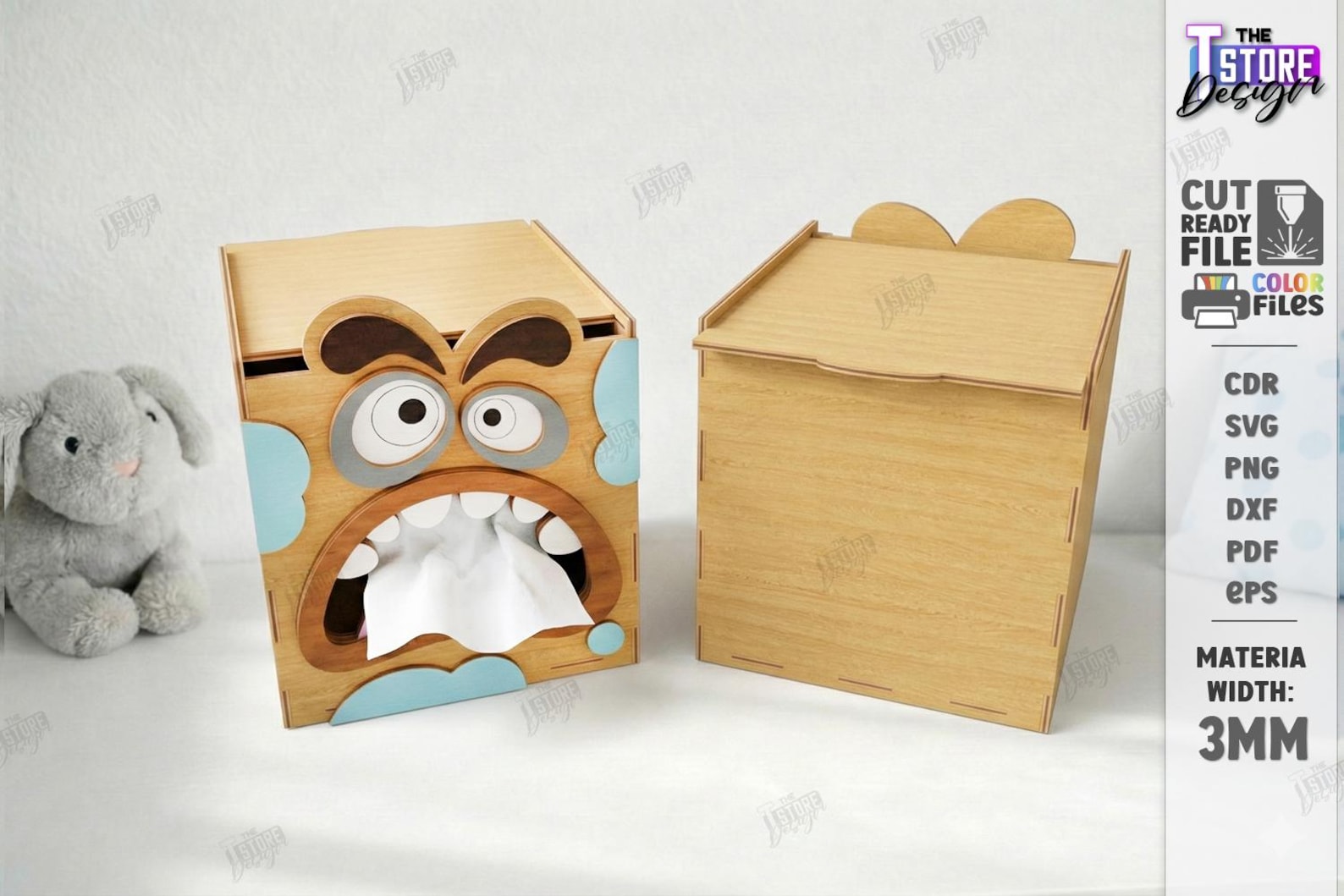 3d Funny Tissue Box Lasercut Bundle, Wooden Napkin Holder, Kitchen ...