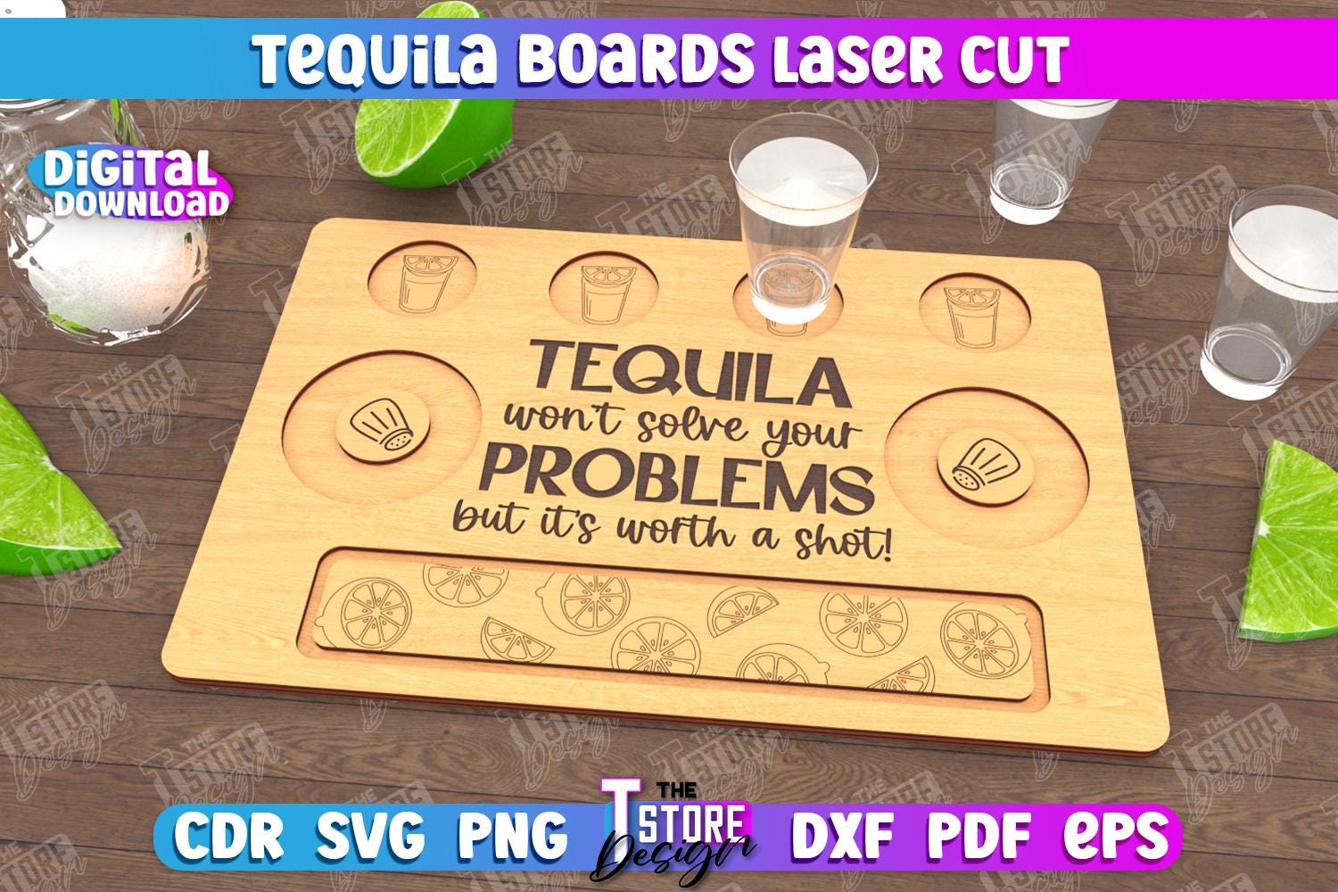 Tequila Shot Boards Lasercut Bundle, Tequila Trays Laser Cut, Tequila ...