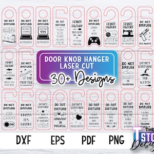 Door Knob Hanger Laser Cut SVG Bundle | Door Knob Design | Funny Sayings - Etsy