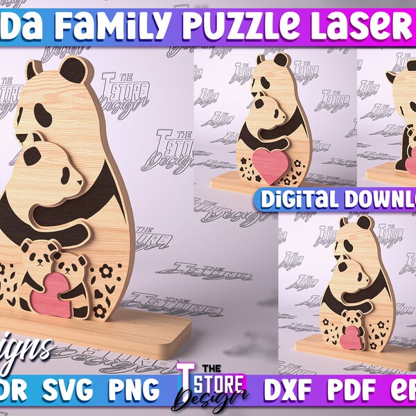 Panda Puzzle - Etsy