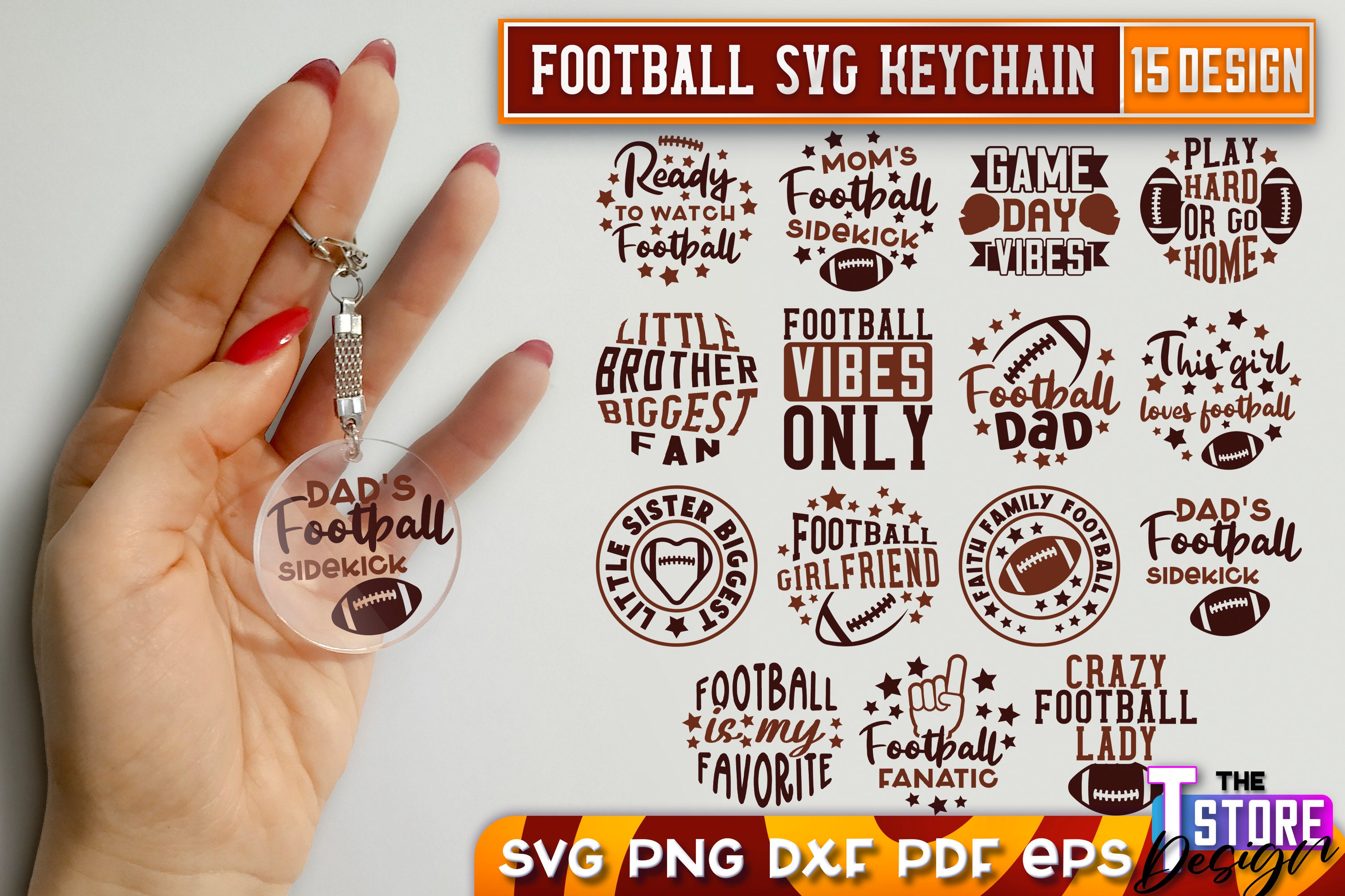 Football Keychain SVG Bundle Football Quotes SVG Football - Etsy