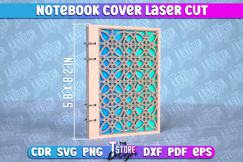 Notebook Laser Cut SVG Bundle | Notebook SVG Design | Notebook Cover ...