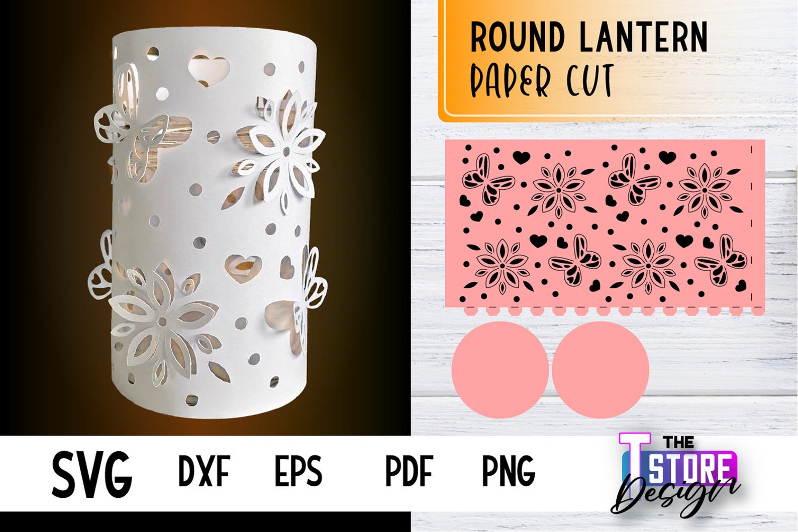 Round Lantern SVG Bundle | Paper Crafts | Paper Lamp SVG | Round ...