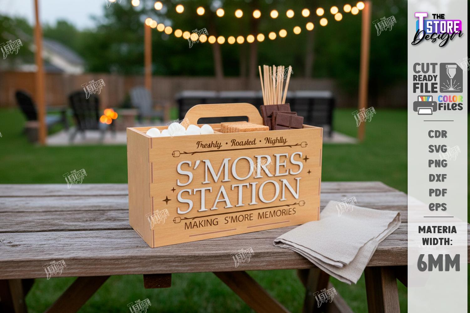 3d S'mores Station Boxes Laser Cut Bundle, Personalized Smores Gift Box ...