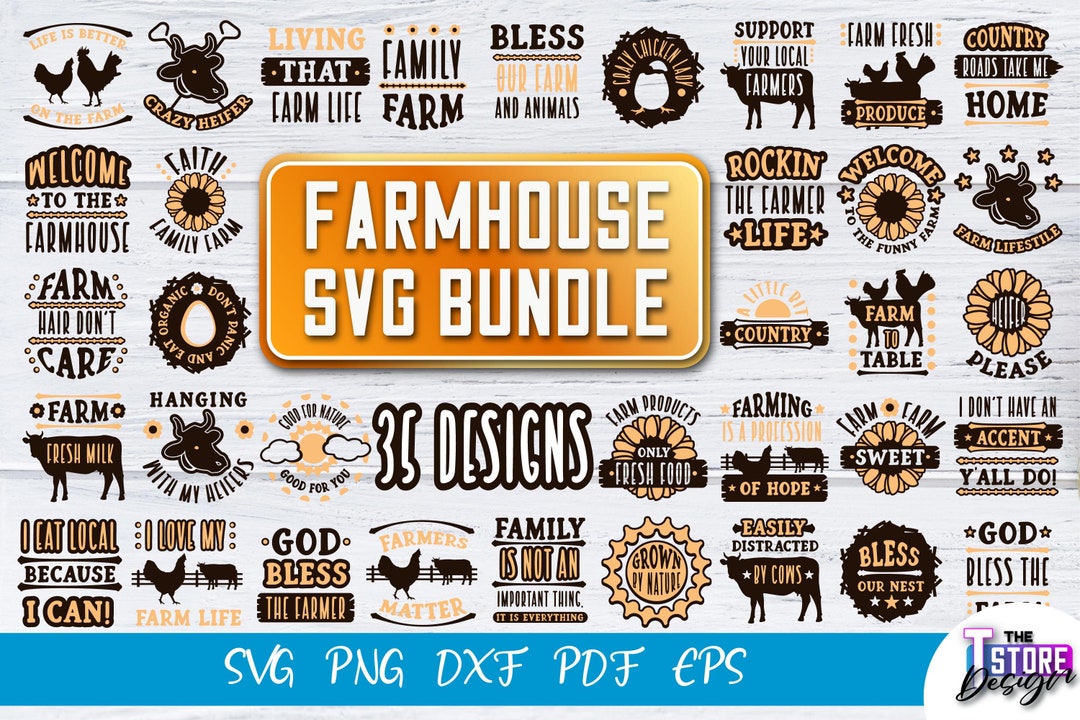 Farmhouse SVG Bundle | Frmhouse Signs SVG| Farmhouse Bundle - Etsy
