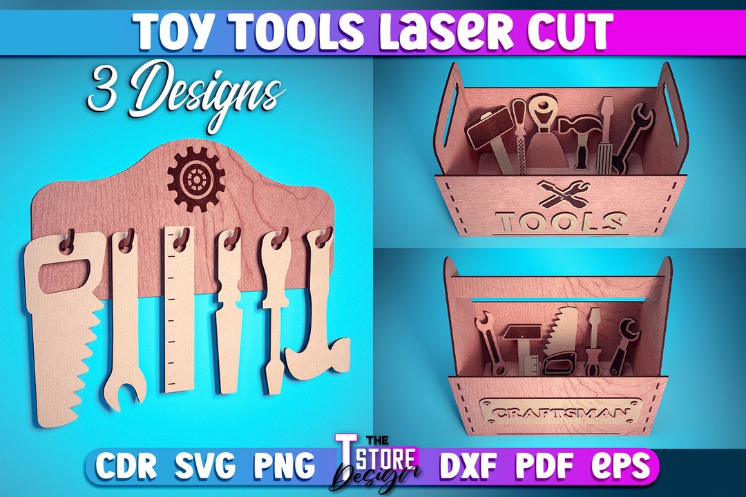 Toy Tools Laser Cut SVG | Toy Tools SVG Design | Baby Toys Laser Design ...