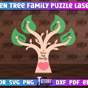Family Tree Puzzle Lasercut |wooden Family Puzzle |personalized Family ...