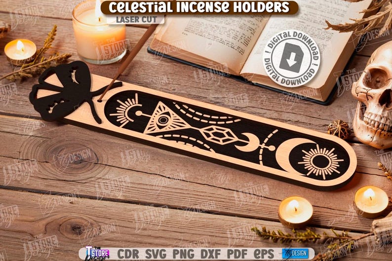 3d Celestial Incense Holders Laser Cut Bundle, Wooden Incense Burner ...