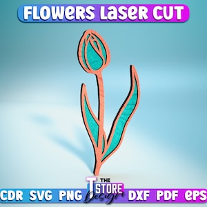 Flowers Laser Cut SVG Bundle | Flower SVG Design | Laser Cut Files - Etsy