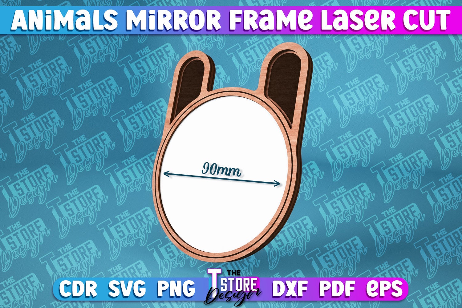 Animals Mirror Frame Laser Cut SVG Bundle | Mirror Frame Design | Funny ...