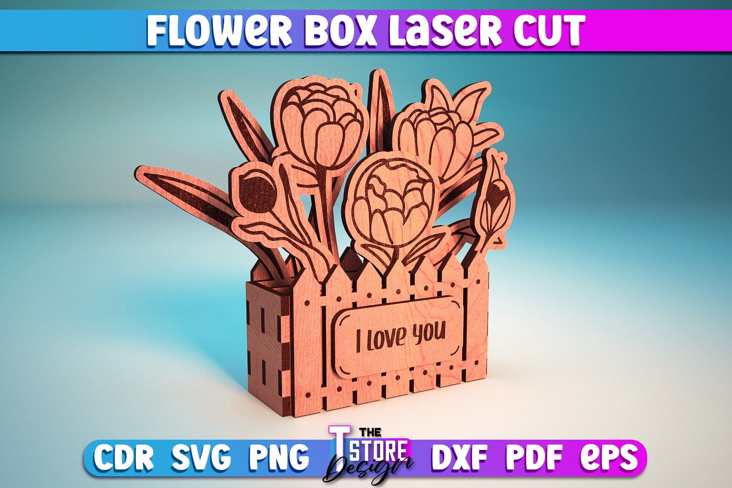 Flower Box Laser Cut SVG Bundle | Flower Bouquet Box SVG Design | Laser ...