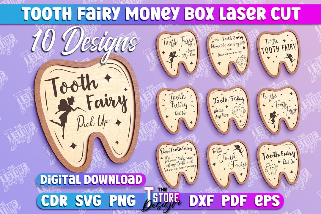Tooth Fairy Teeth Money Box | Tooth Fairy Tray Money Holder | Tooth ...