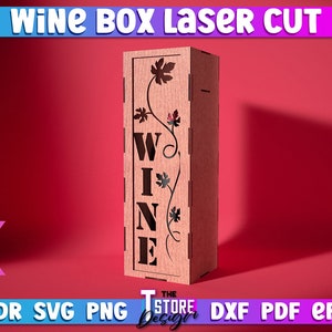 Wine Box Laser Cut SVG Bundle | Wine Laser SVG Design | CNC Files - Etsy