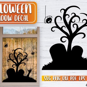 Halloween Window Decal SVG Bundle Halloween Crafts Halloween Bat SVG ...