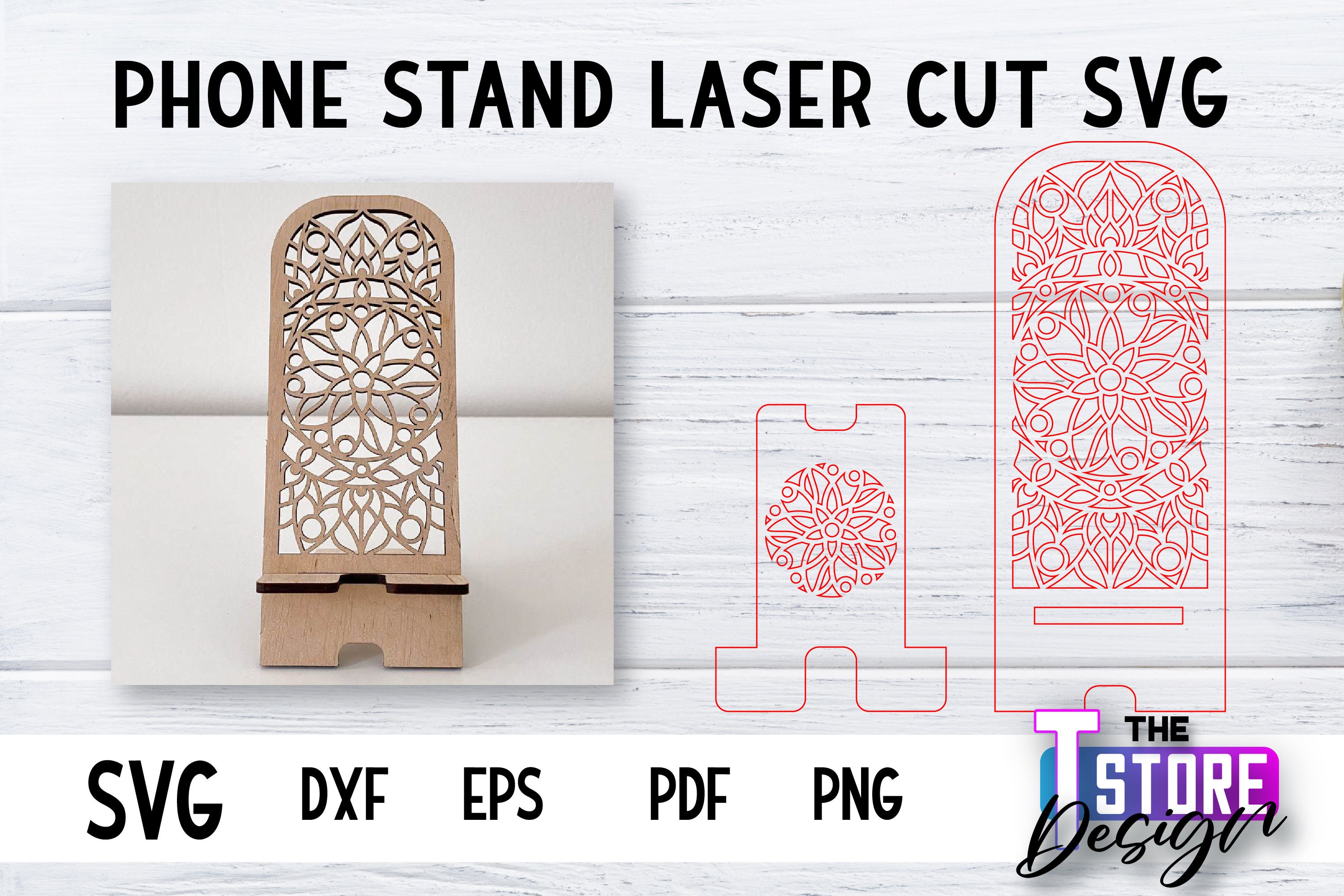 Phone Stand Laser Cut SVG | Cell Phone Stand SVG Bundle - Etsy Australia