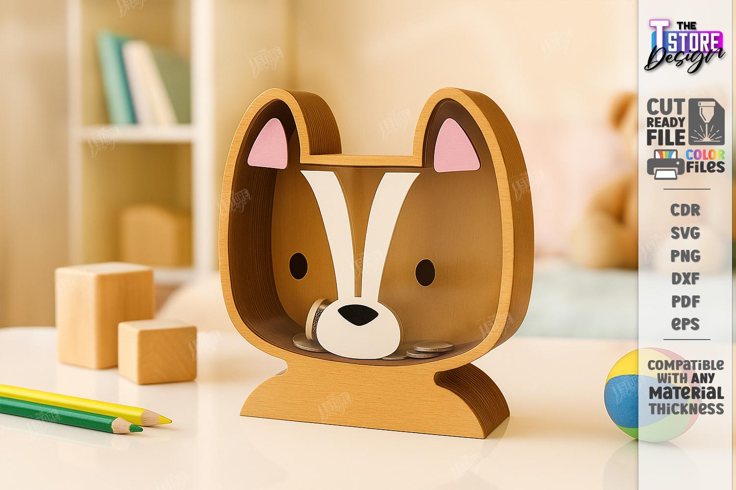 3d Animal Money Boxes Laser Cut Bundle, Animal Piggy Bank Svg, Kids ...