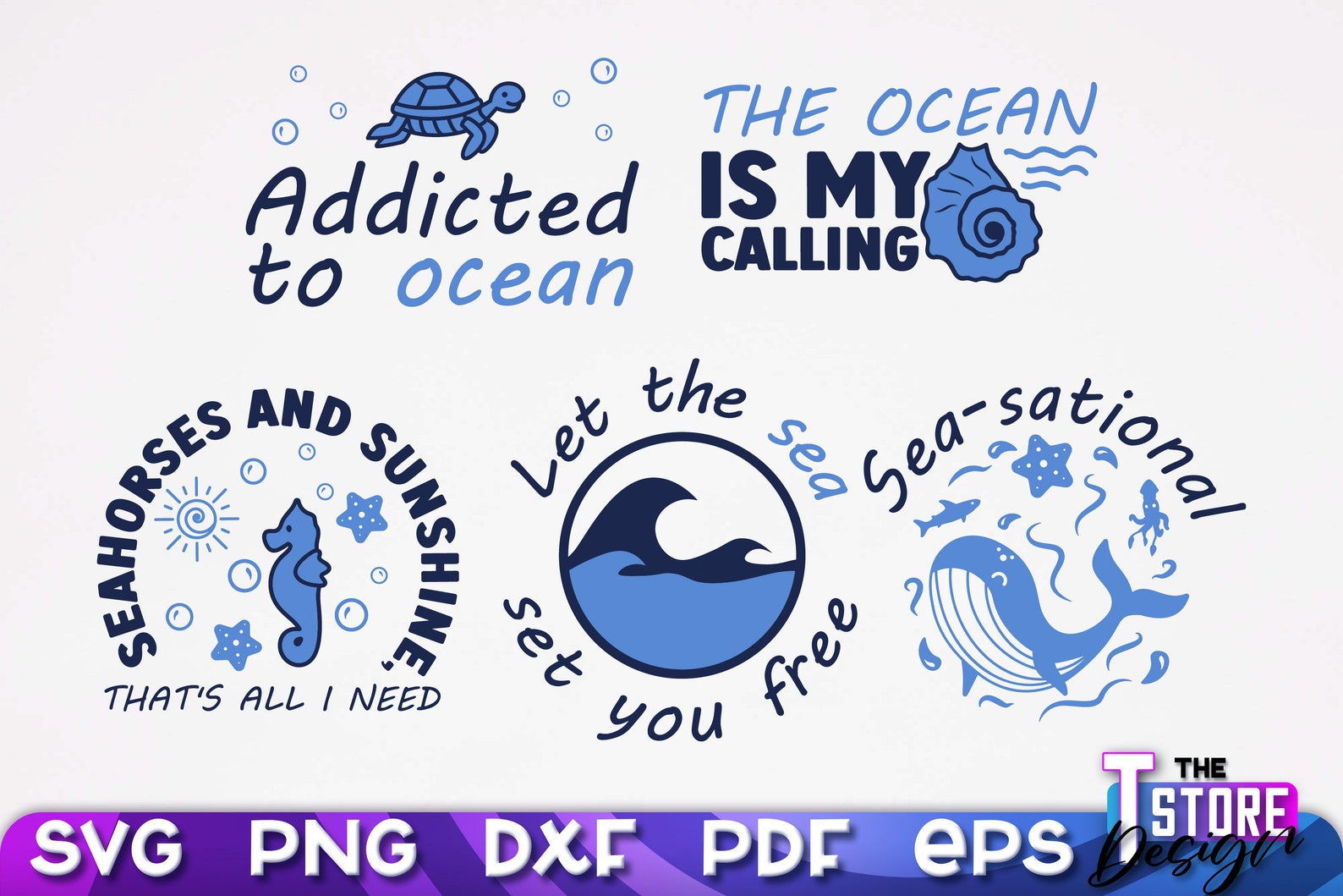 Sea & Ocean SVG Bundle Ocean Design SVG Funny Sea Quotes - Etsy