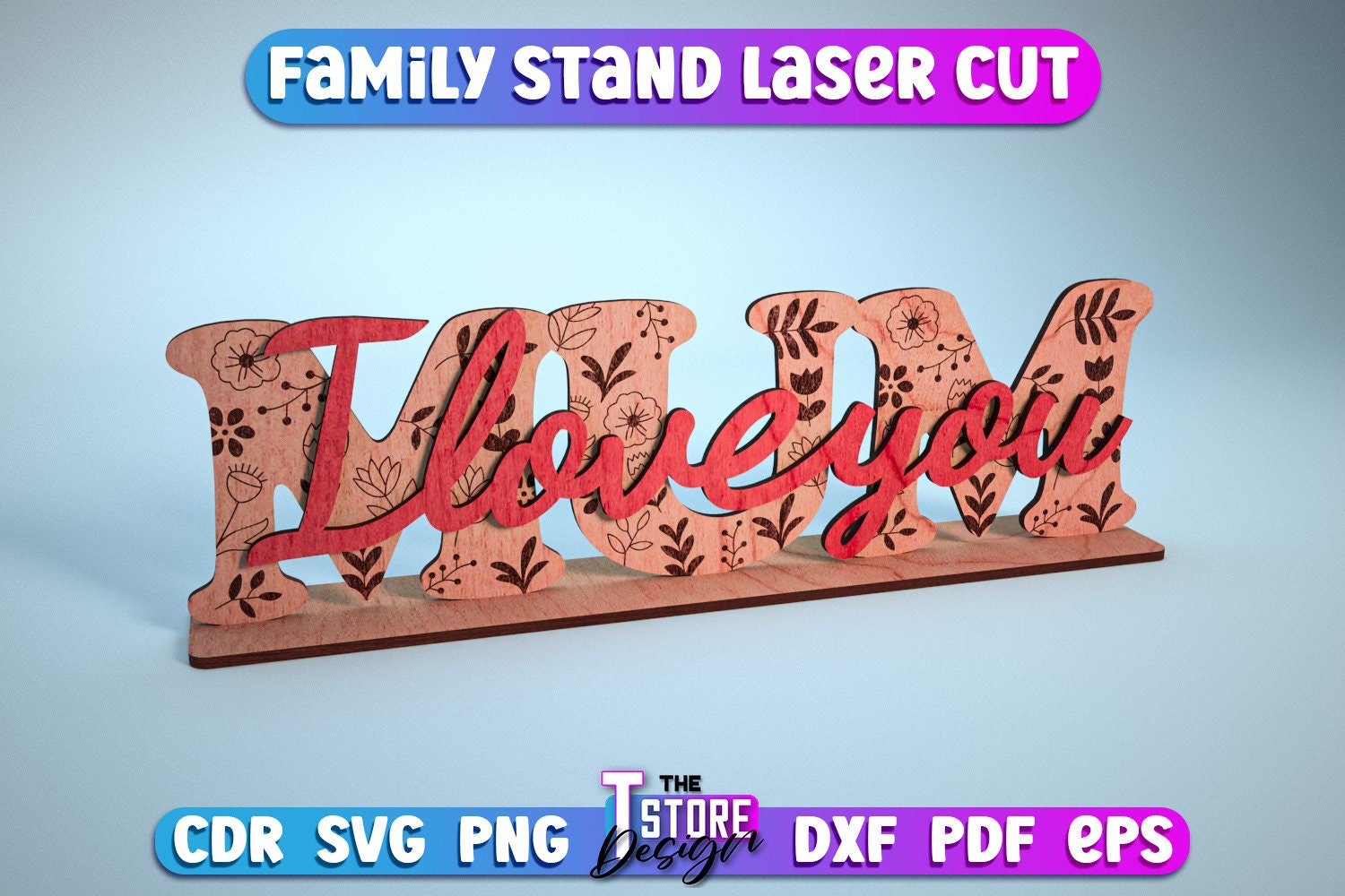 Family Stand Laser Cut SVG Bundle | Family SVG Design | Laser Cut Files ...