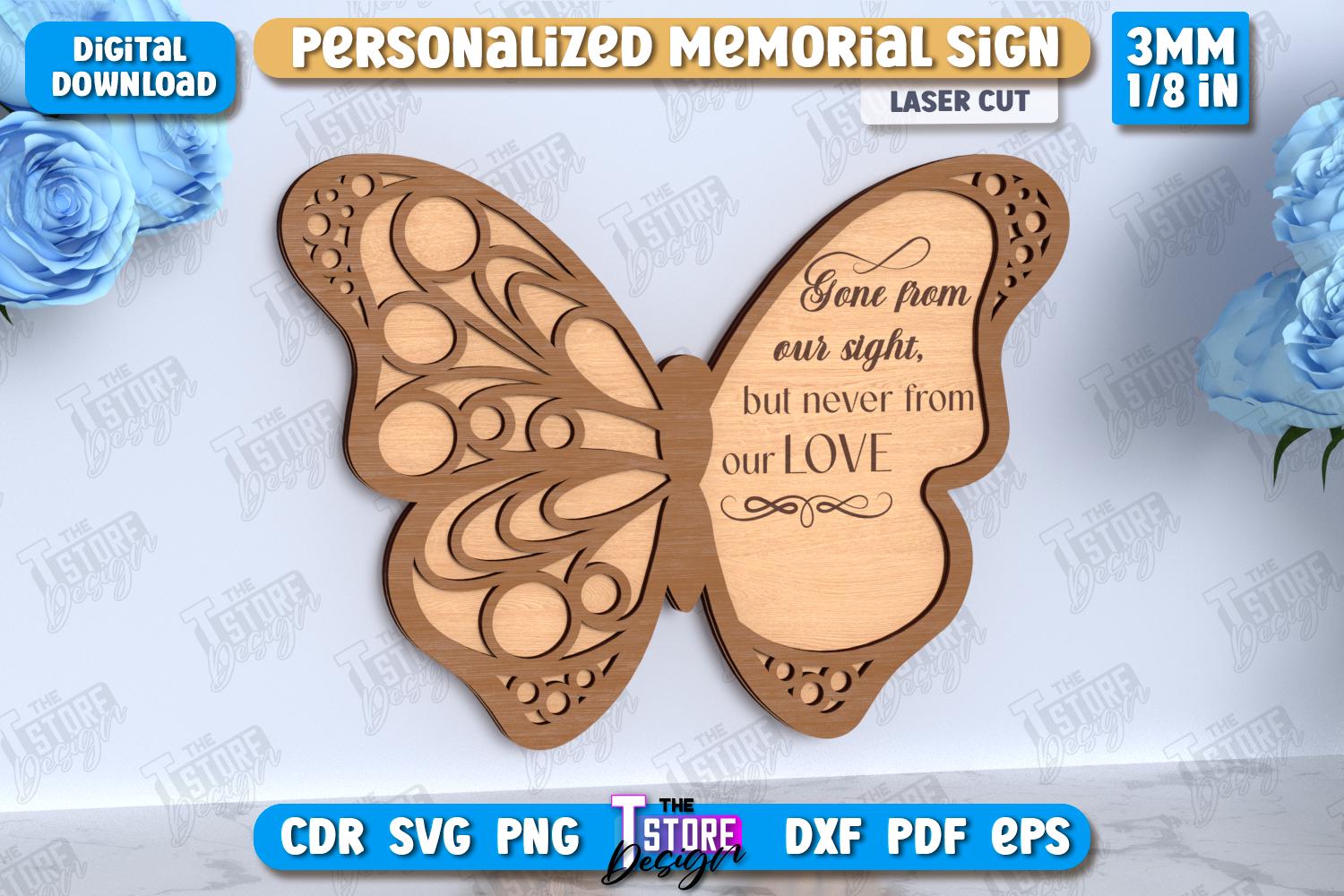 Personalized Memorial Signs Laser Cut Bundle, Memorial Plaques, Elegant ...