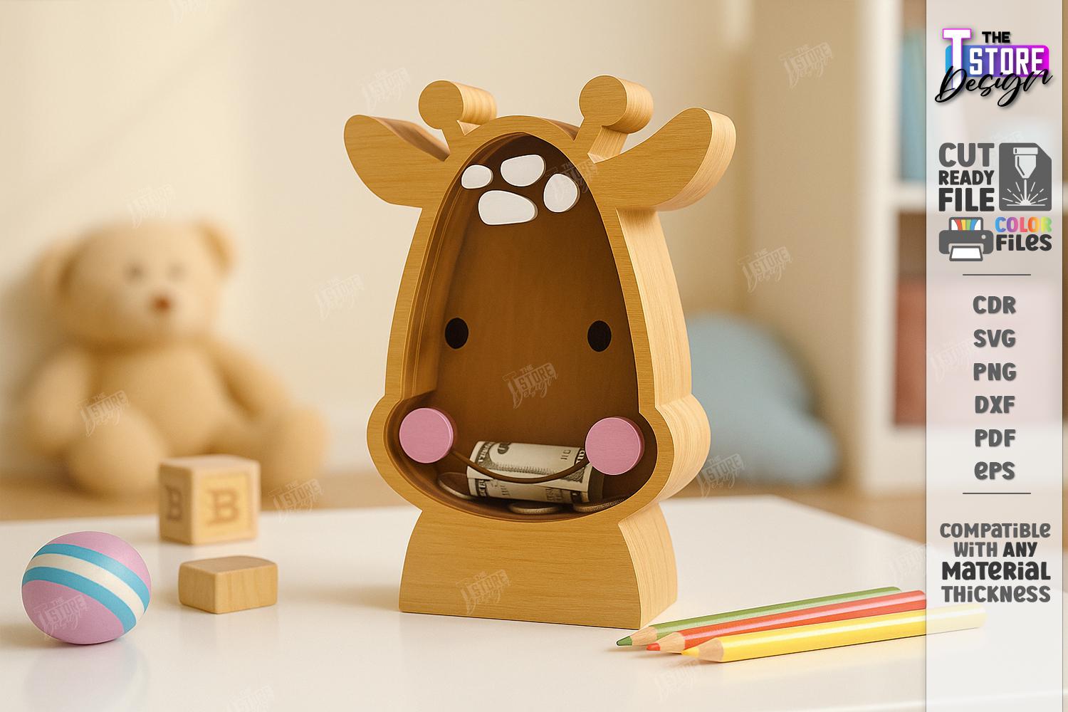 3d Animal Money Boxes Laser Cut Bundle, Animal Piggy Bank Svg, Kids ...
