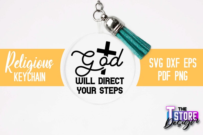 Religious Keychain Quotes SVG Bundle | Religion Round Keychain Design ...