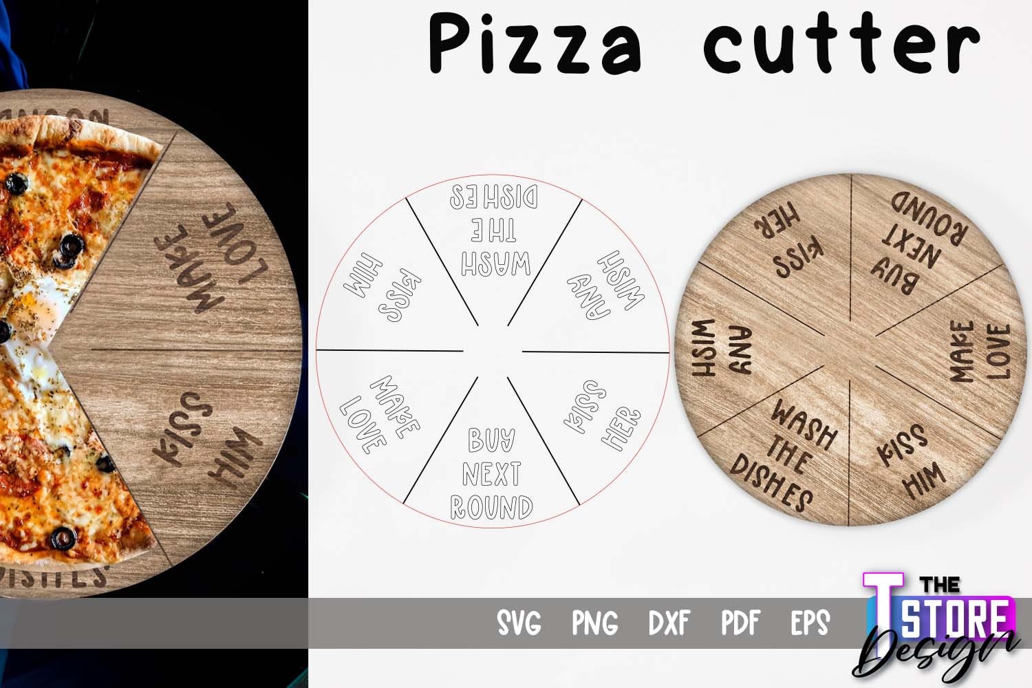 Pizza Cutter Laser Cut Kitchen SVG Design Laser Cut Files - Etsy