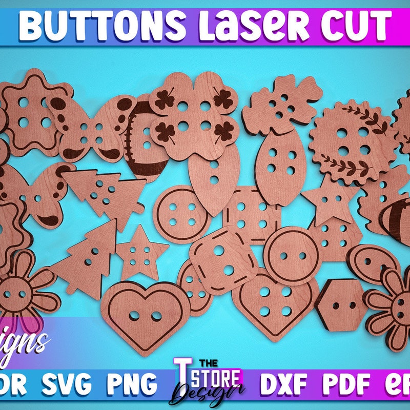 Laser Cut Button - Etsy
