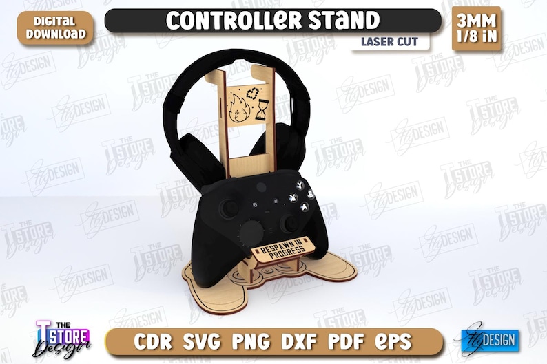 Controller Stand Laser Cut Bundle, Holder for Game Controller, Game ...