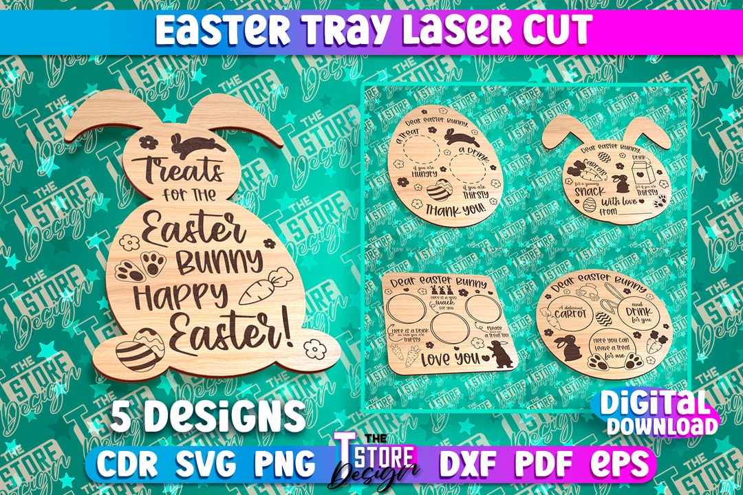 Easter Serving Tray Laser Cut 3D Treat Board Charcuterie Dear Easter ...
