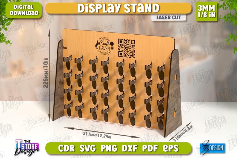 Display Stand Laser Cut Bundle, 3d Retail Display Stands Svg, Shelf ...
