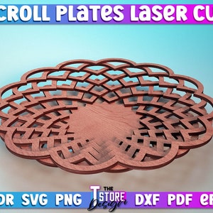 Scroll Plates Laser Cut SVG Bundle | Scroll Plates SVG Design | Laser ...
