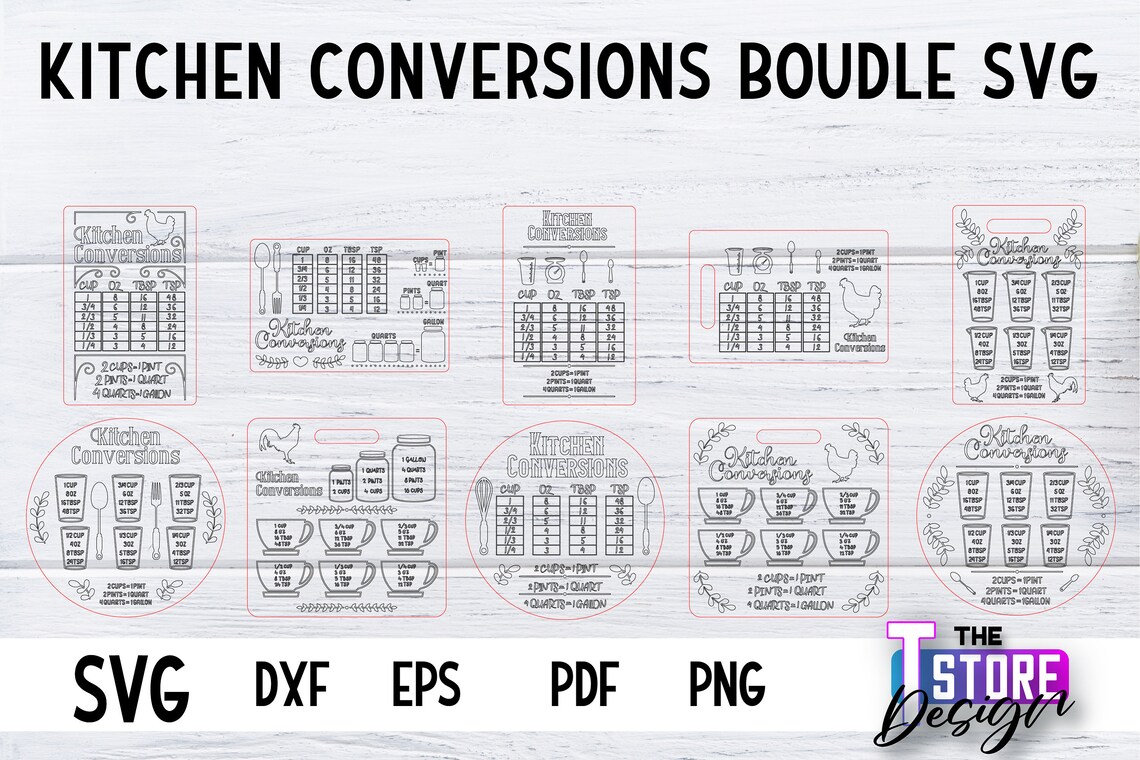Decorative Kitchen Conversion Kitchen SVG Design Laser Cut - Etsy Canada