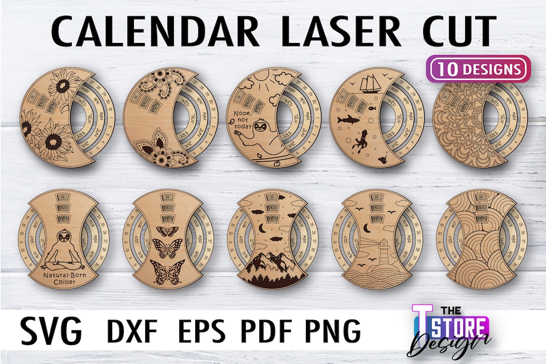 Calendar Laser Cut SVG Bundle | Home SVG Design | Laser Cut Files - Etsy UK